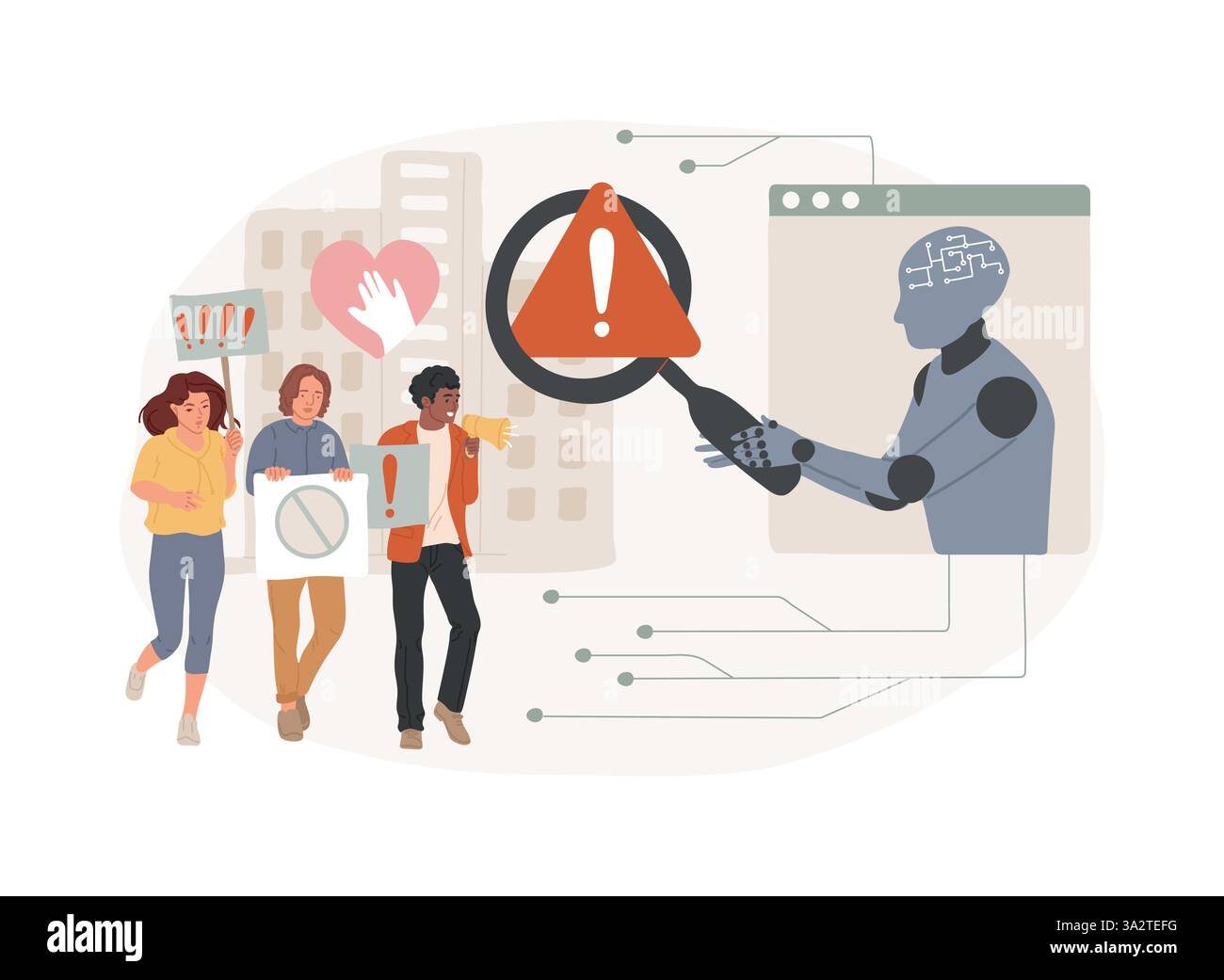 AI-Supported Cause Identification abstract concept vector illustration ...