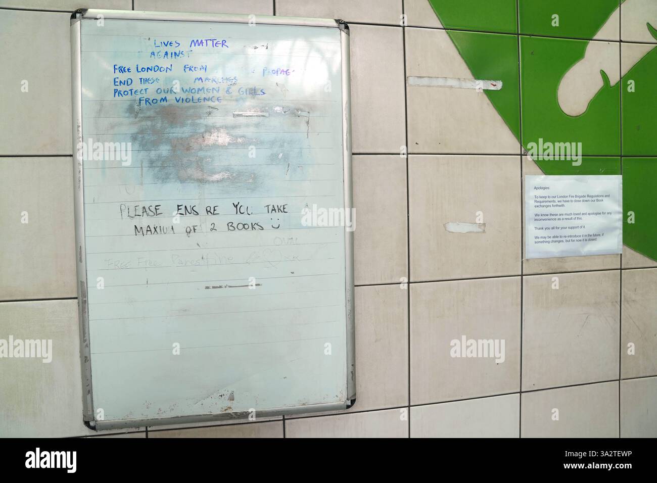 A sign at Oval underground station in London. Transport for London (TfL ...