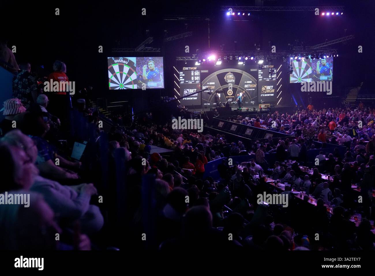 General view of Motorpoint Arena during night six of the BetMGM Premier ...