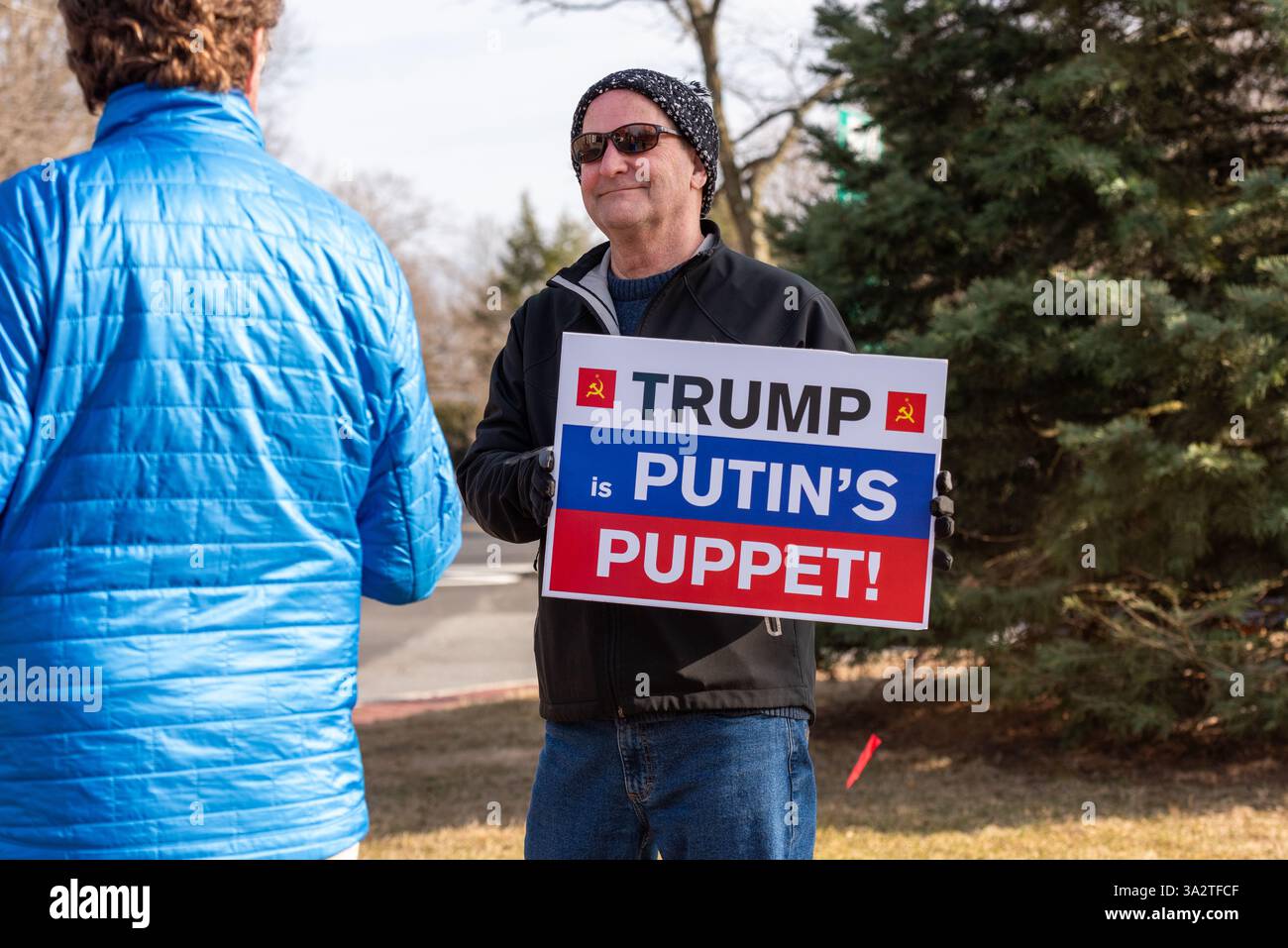 A group organized by Concord Indivisible, rallying in Concord Center ...