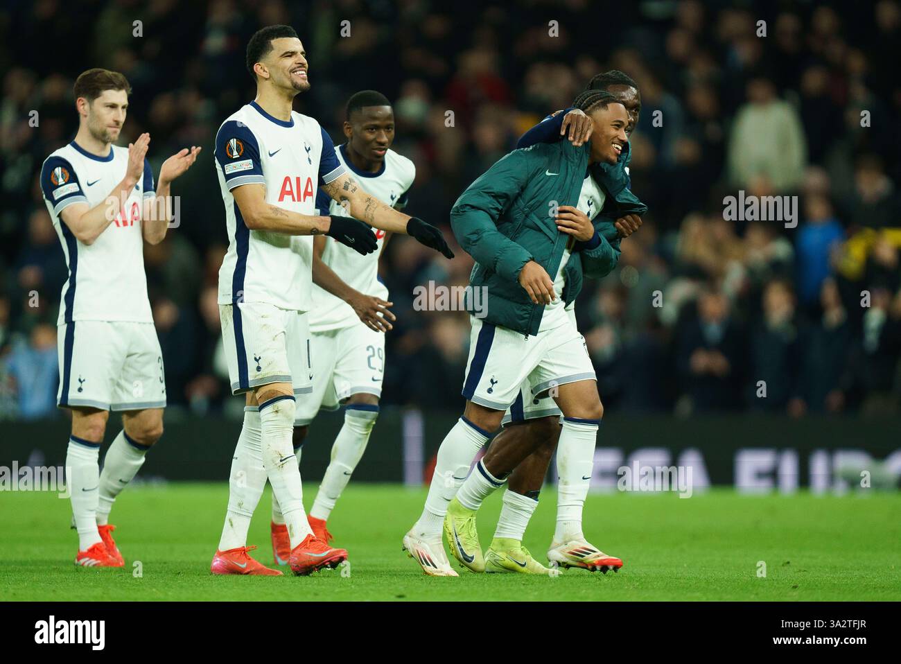Dominic Solanke of Tottenham Hotspur, Pape Matar Sarr of Tottenham ...