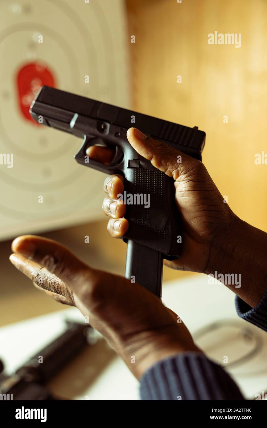 Standing holding loading weaponry firing hi-res stock photography and ...