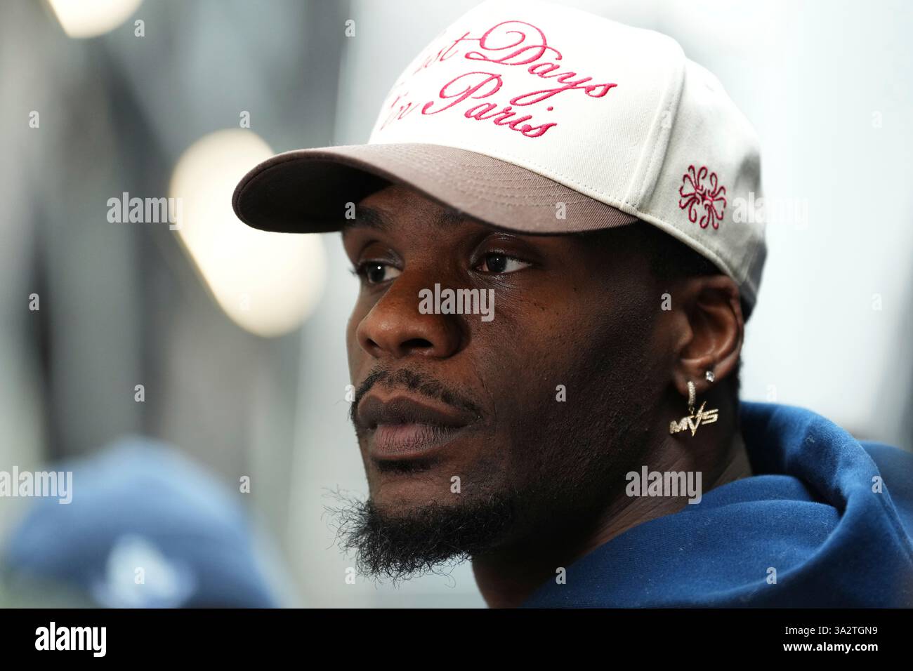 Seattle Seahawks wide receiver Marquez Valdes-Scantling speaks to the ...