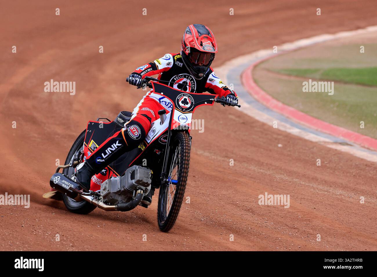 Manchester, UK. 12th Mar, 2025. Belle Vue Aces Press Day 2025 - Zach ...