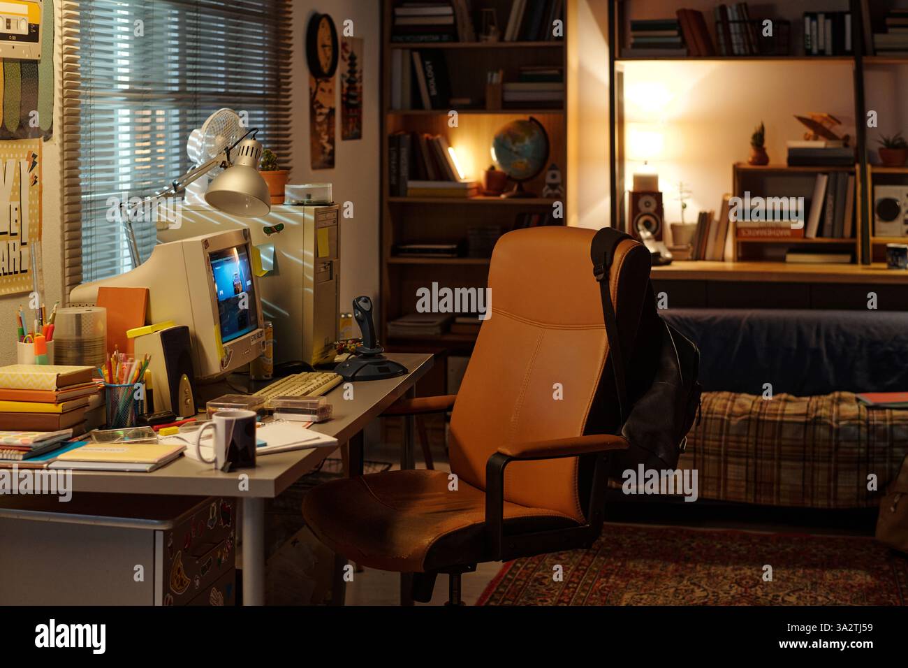 Cozy workspace filled shelves hi-res stock photography and images - Alamy