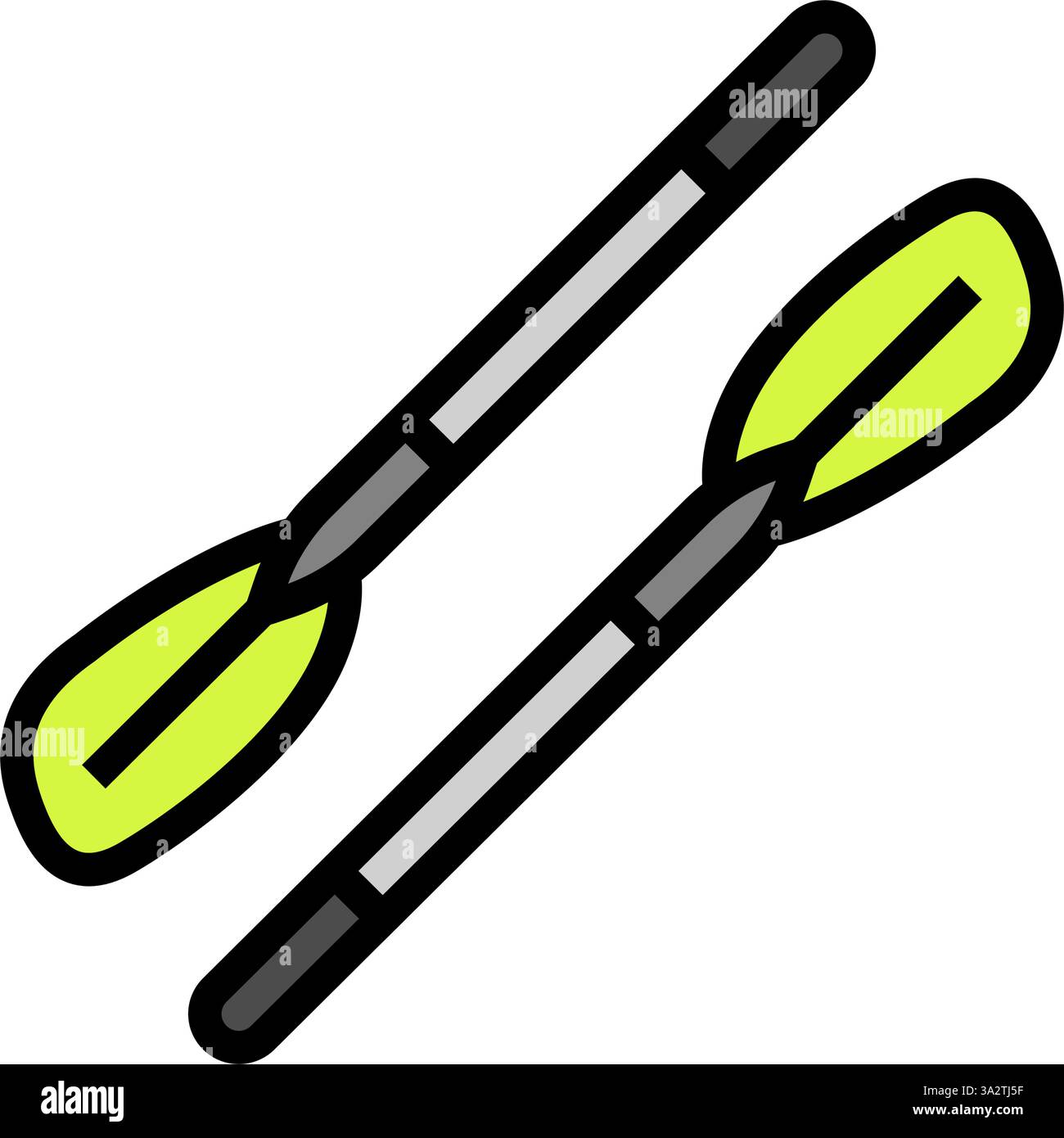kayak paddle water trip tourism color icon vector illustration Stock ...