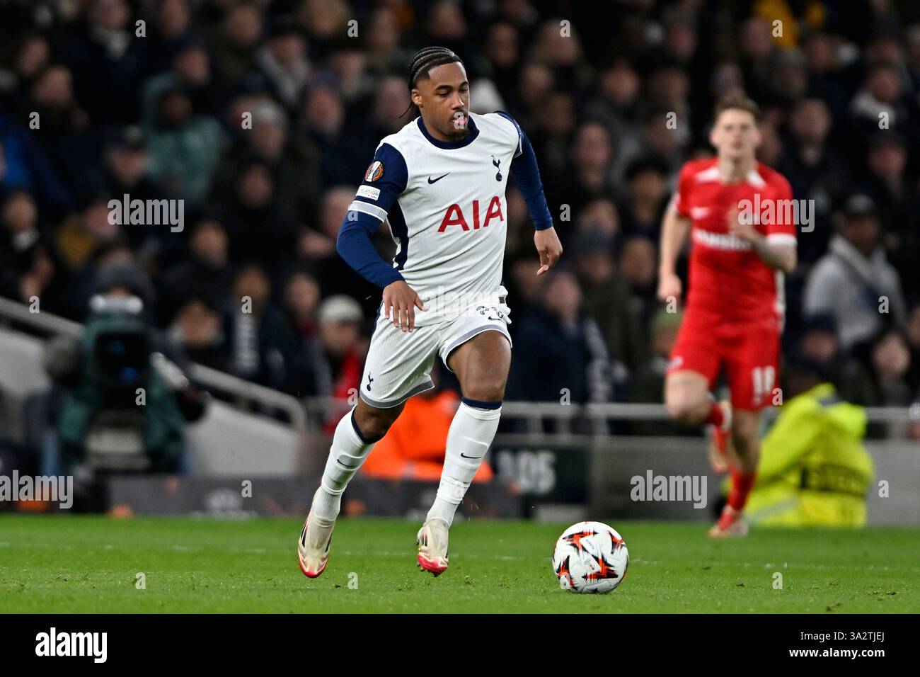 London, UK. 13th Mar, 2025. Wilson Odobert (Spurs) during the Tottenham ...