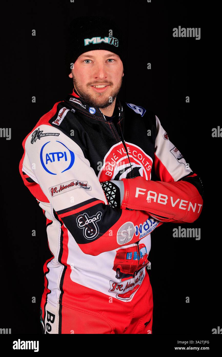 Belle Vue Aces Press Day 2025 - Mason Watson. during the Belle Vue Aces ...
