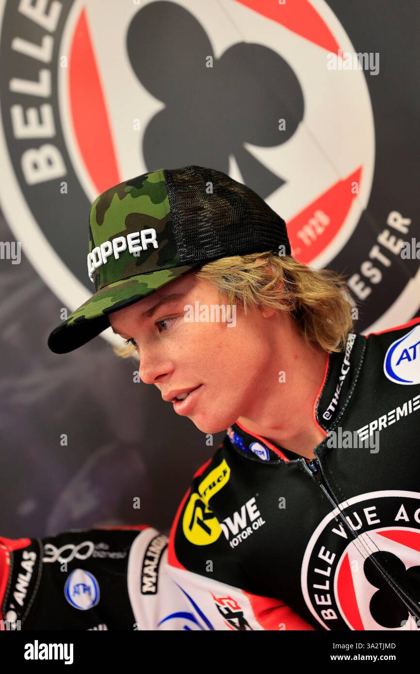 Belle Vue Aces Press Day 2025 - Tate Zischke. during the Belle Vue Aces ...