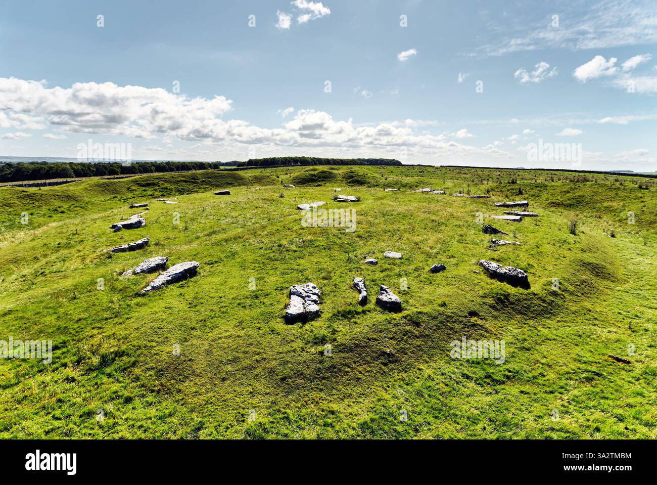 Arbor Low Neolithic henge stone circle prehistoric monument. Near ...