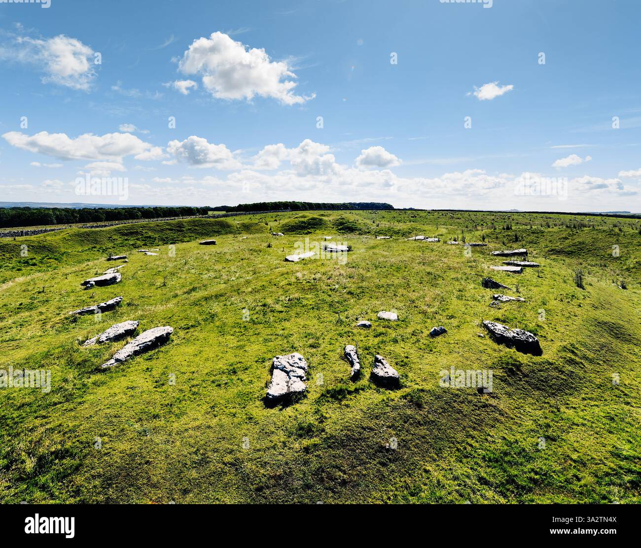 Arbor Low Neolithic henge stone circle prehistoric monument. Near ...