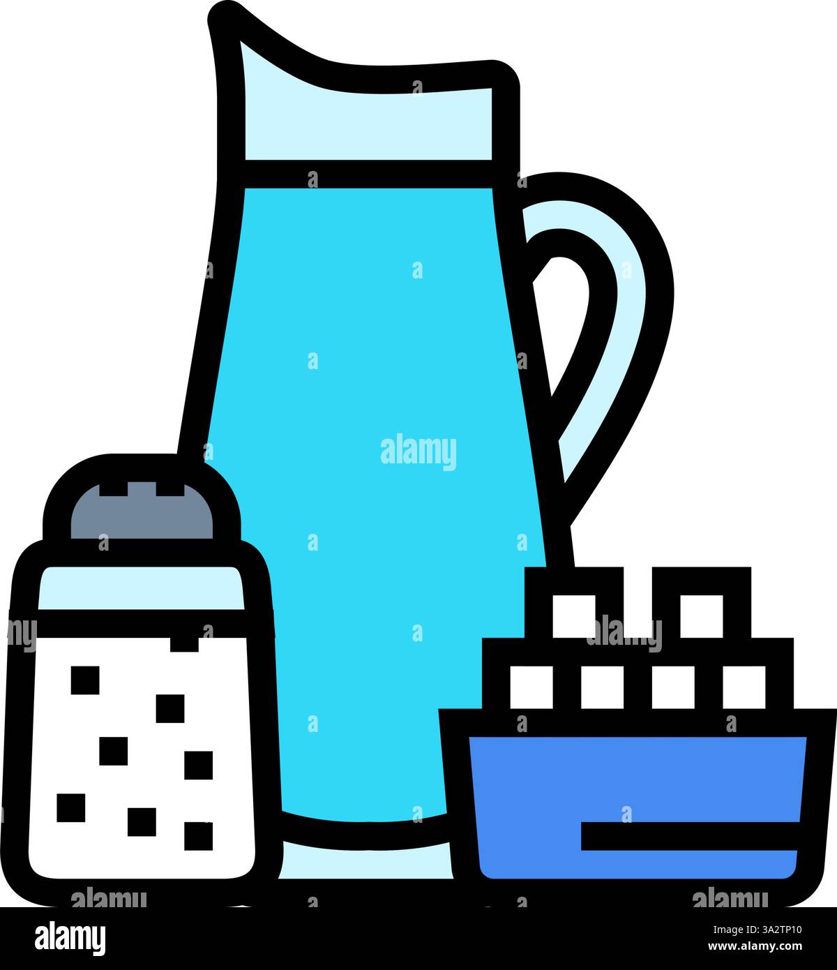 salt sugar mix rehydration diarrhea color icon vector illustration ...