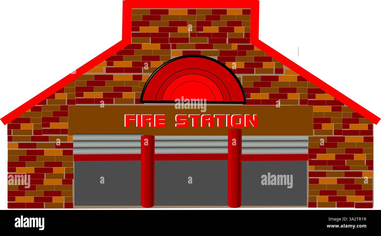 Fire station clipart with open doors hi-res stock photography and ...