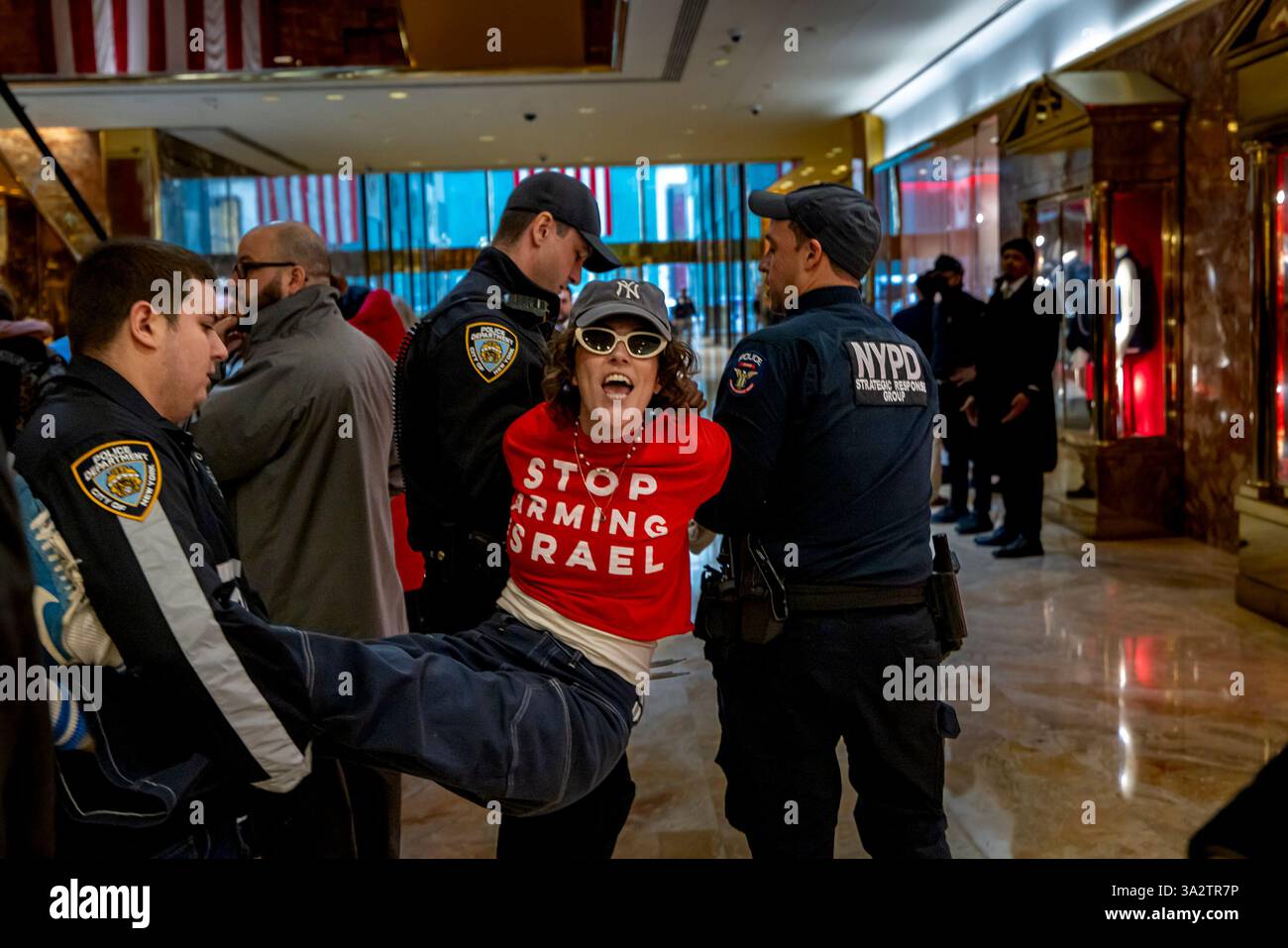 ?NEW YORK, NEW YORK - MARCH 1?3: Demonstrators are detained by NYPD ...