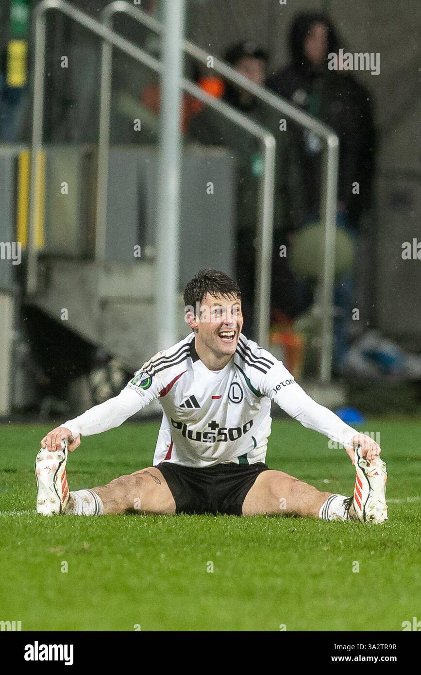 Polish Army Stadium, Warsaw, Poland. 13th Mar, 2025. UEFA Europa ...
