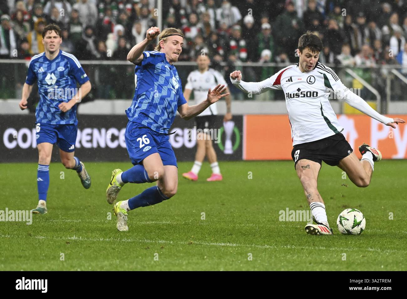 Warszawa, Poland. 13th Mar, 2025. Isak Amundsen and Marc Gual during ...