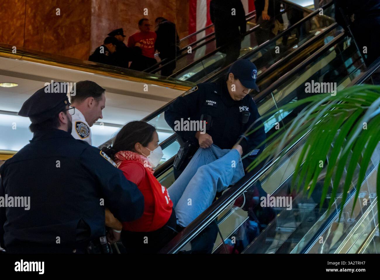 ?NEW YORK, NEW YORK - MARCH 1?3: Demonstrators are detained by NYPD ...