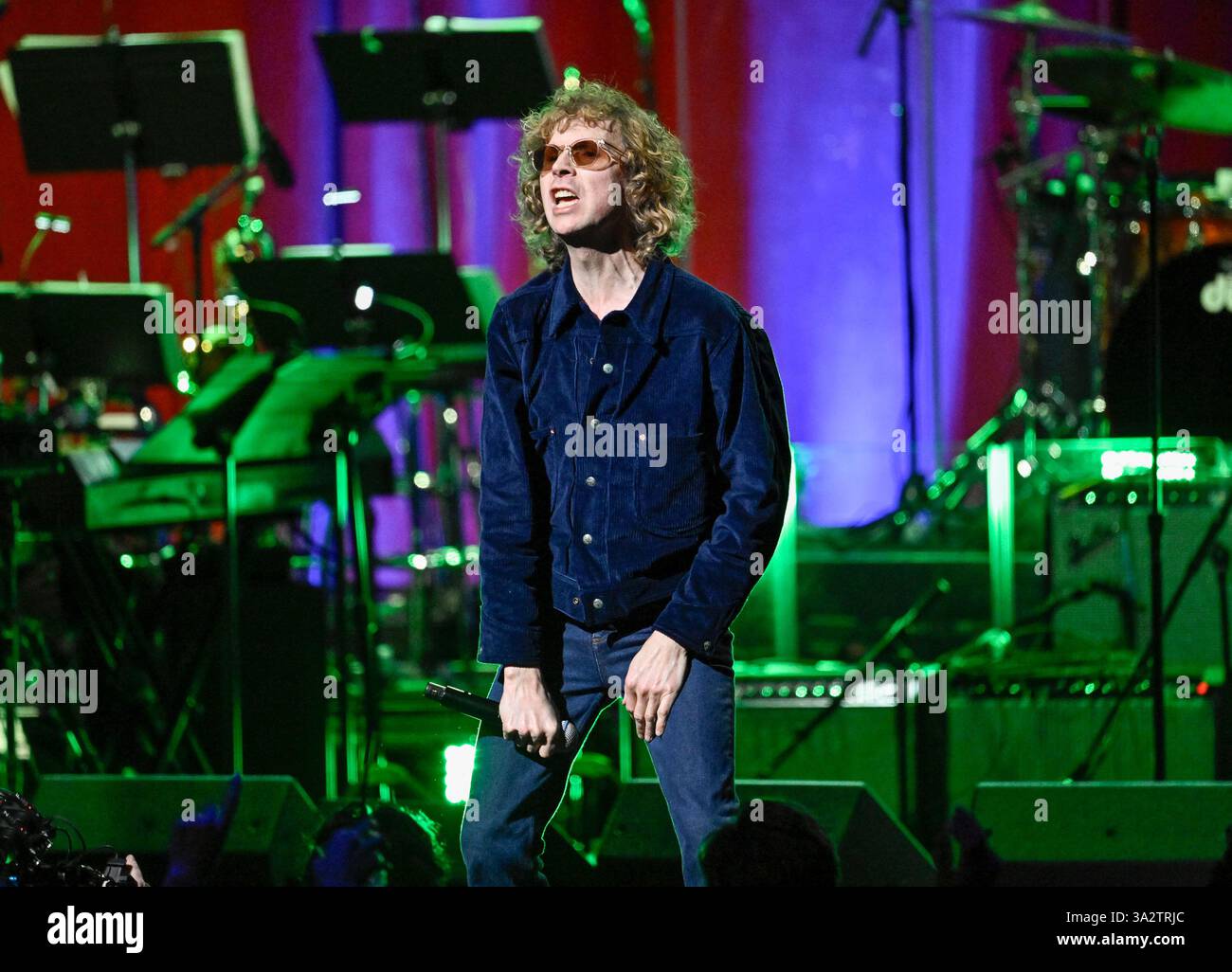 Beck Hansen performs at the 9th annual Love Rocks NYC concert ...