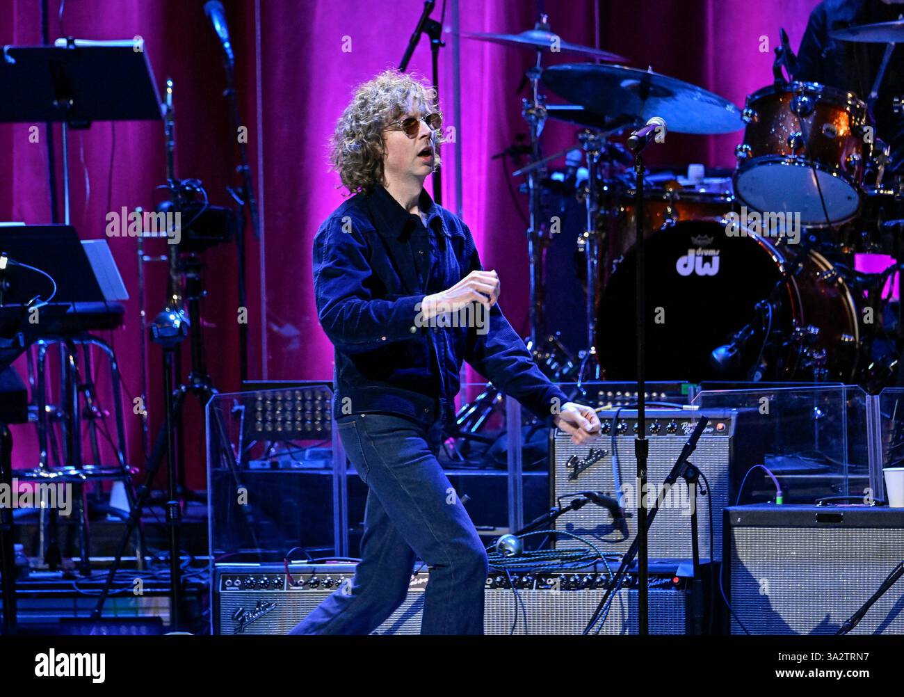 Beck Hansen performs at the 9th annual Love Rocks NYC concert ...