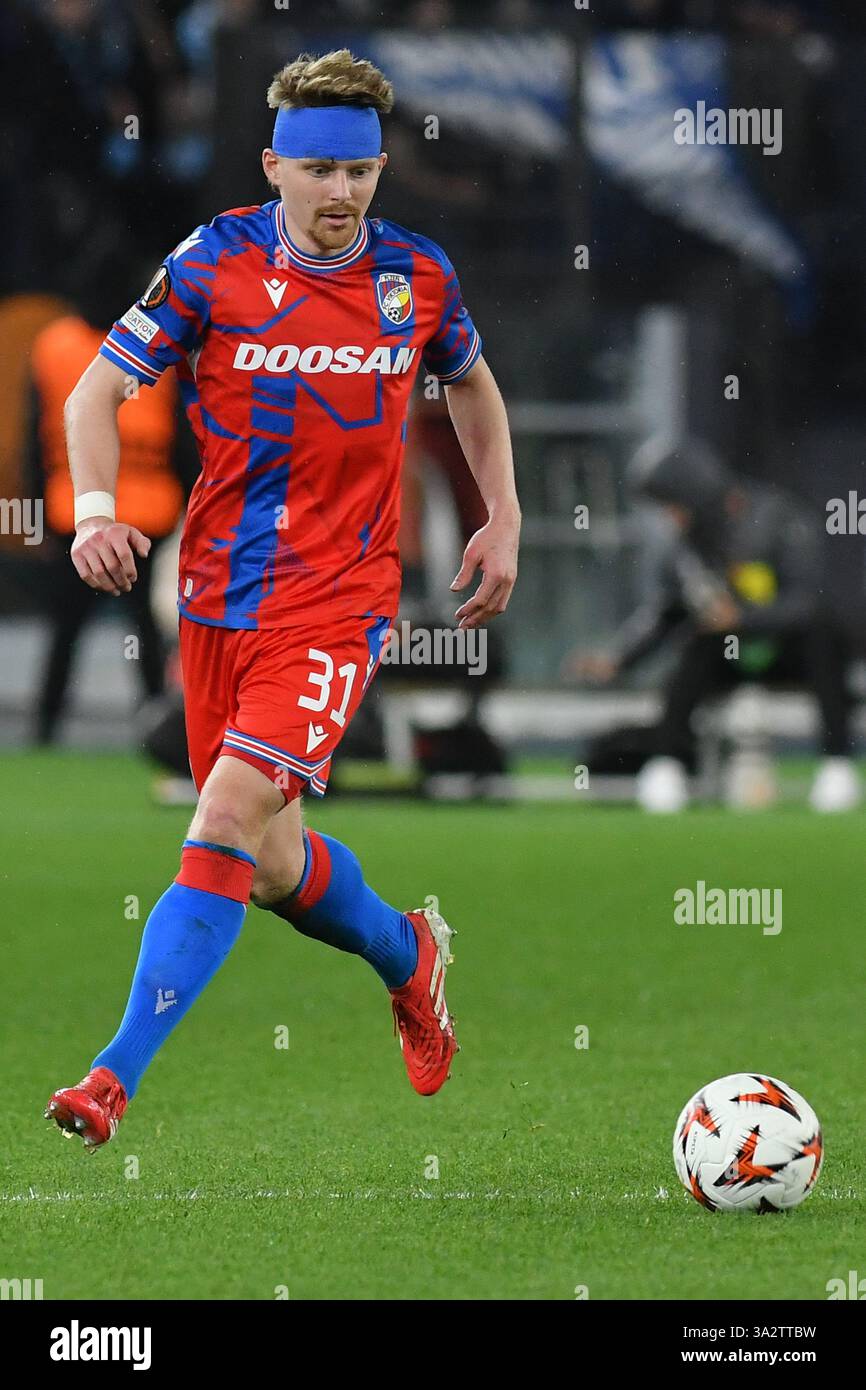 Rome, Lazio. 13th Mar, 2025. Pavel Sulc of Viktoria Plzen during the ...