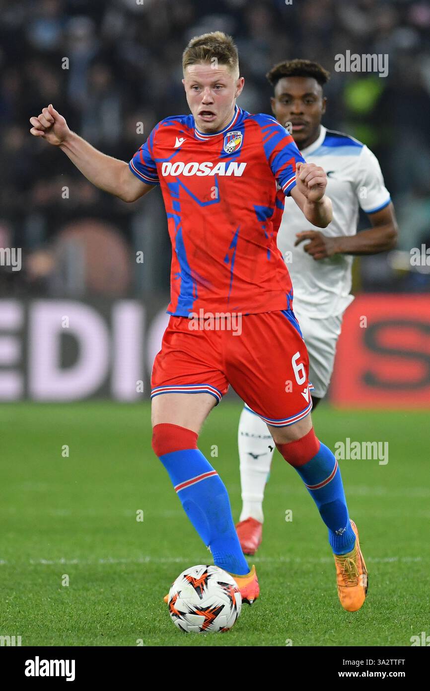 Rome, Lazio. 13th Mar, 2025. Lukas Cerv of Viktoria Plzen during the ...