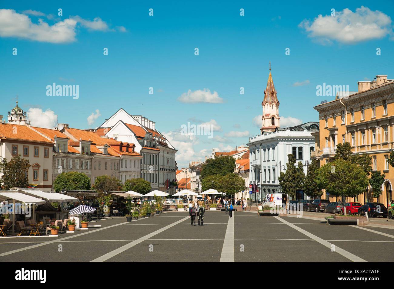 Vilnius City Town Hall Square Stock Photo - Alamy