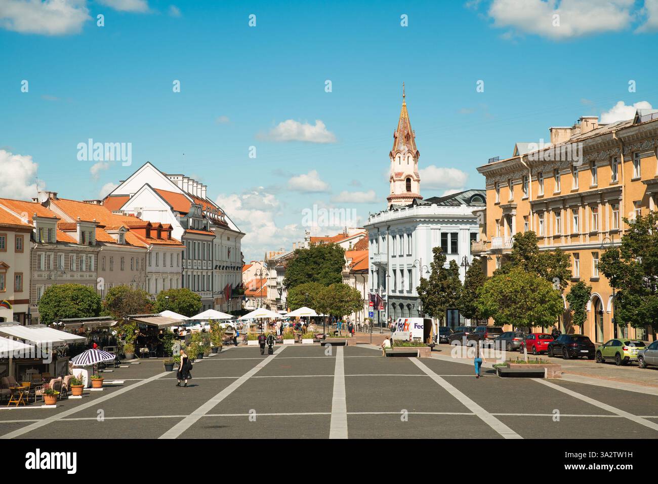 Vilnius City Town Hall Square Stock Photo - Alamy