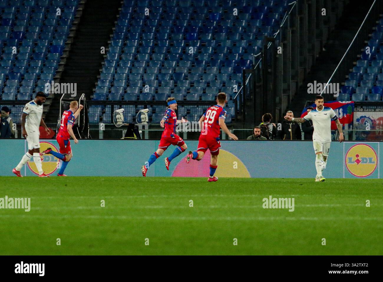 Rome, Italy. 13th Mar, 2025. Pavel Sulc of Viktoria Plzen during Lazio ...