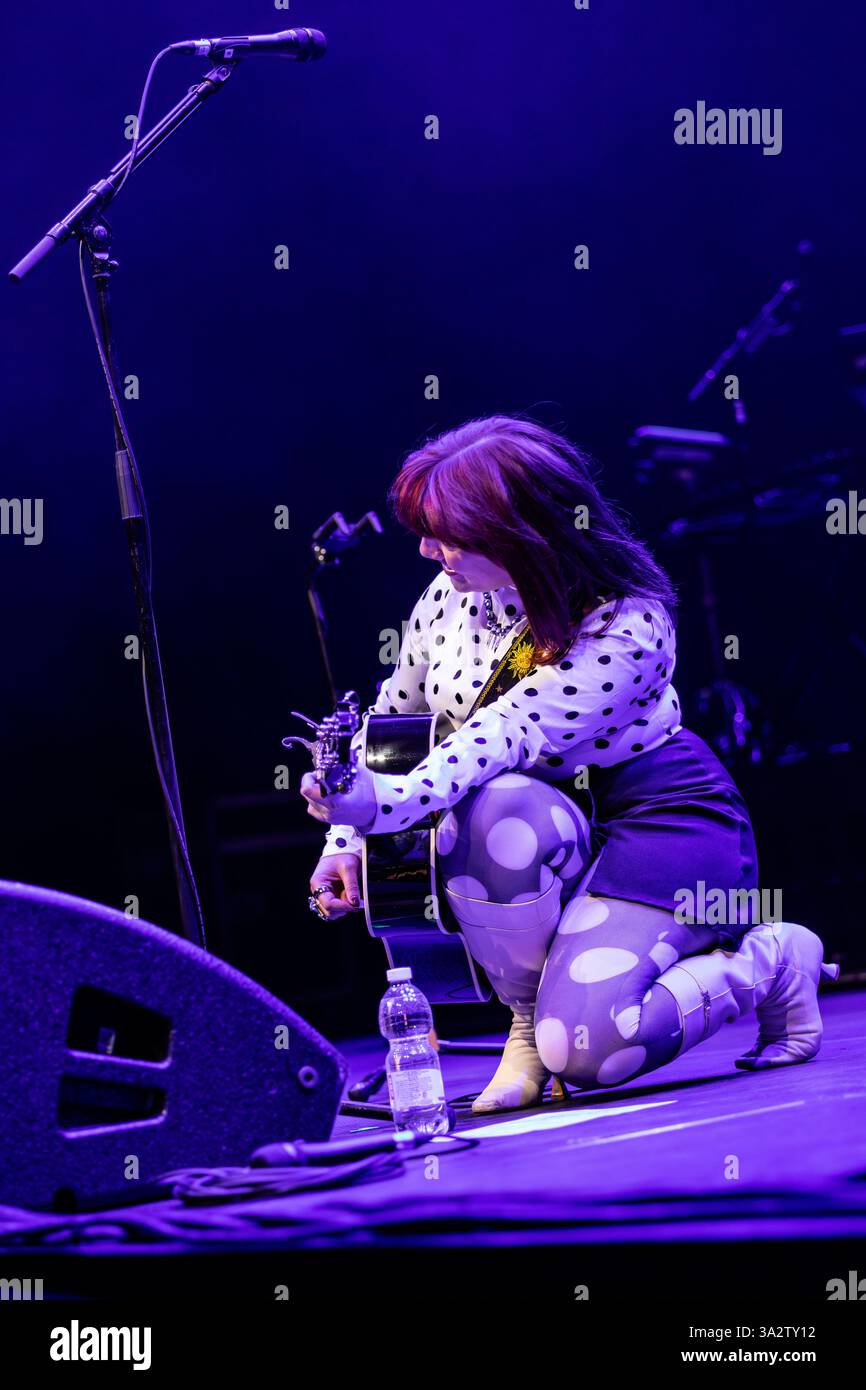 Bergamo Italy. 13th mar 2025. The Irish singer-songwriter Ciara Mary ...