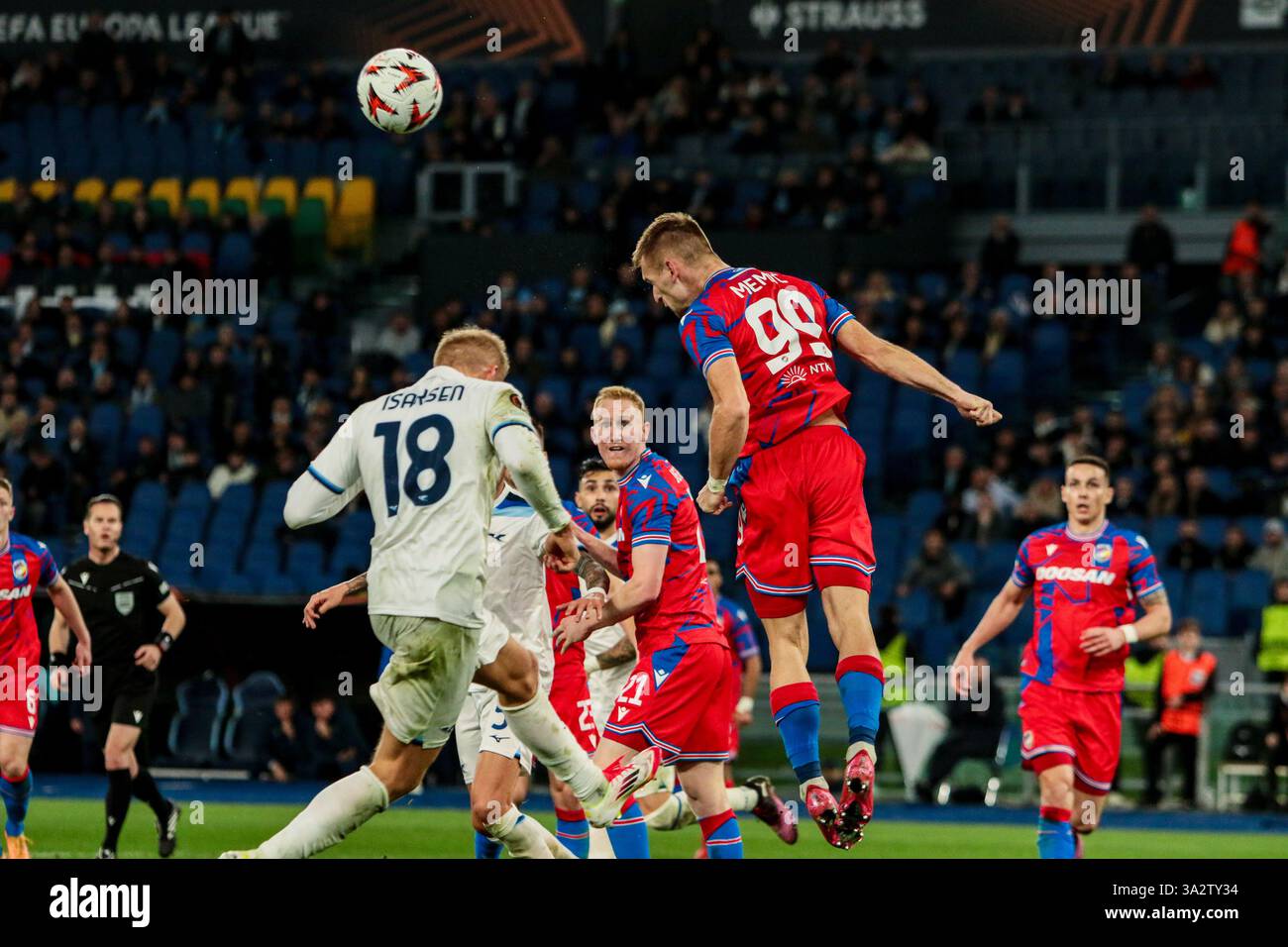 Amar Memic of Viktoria Plzen during Lazio vs Viktoria Plzen, Football ...