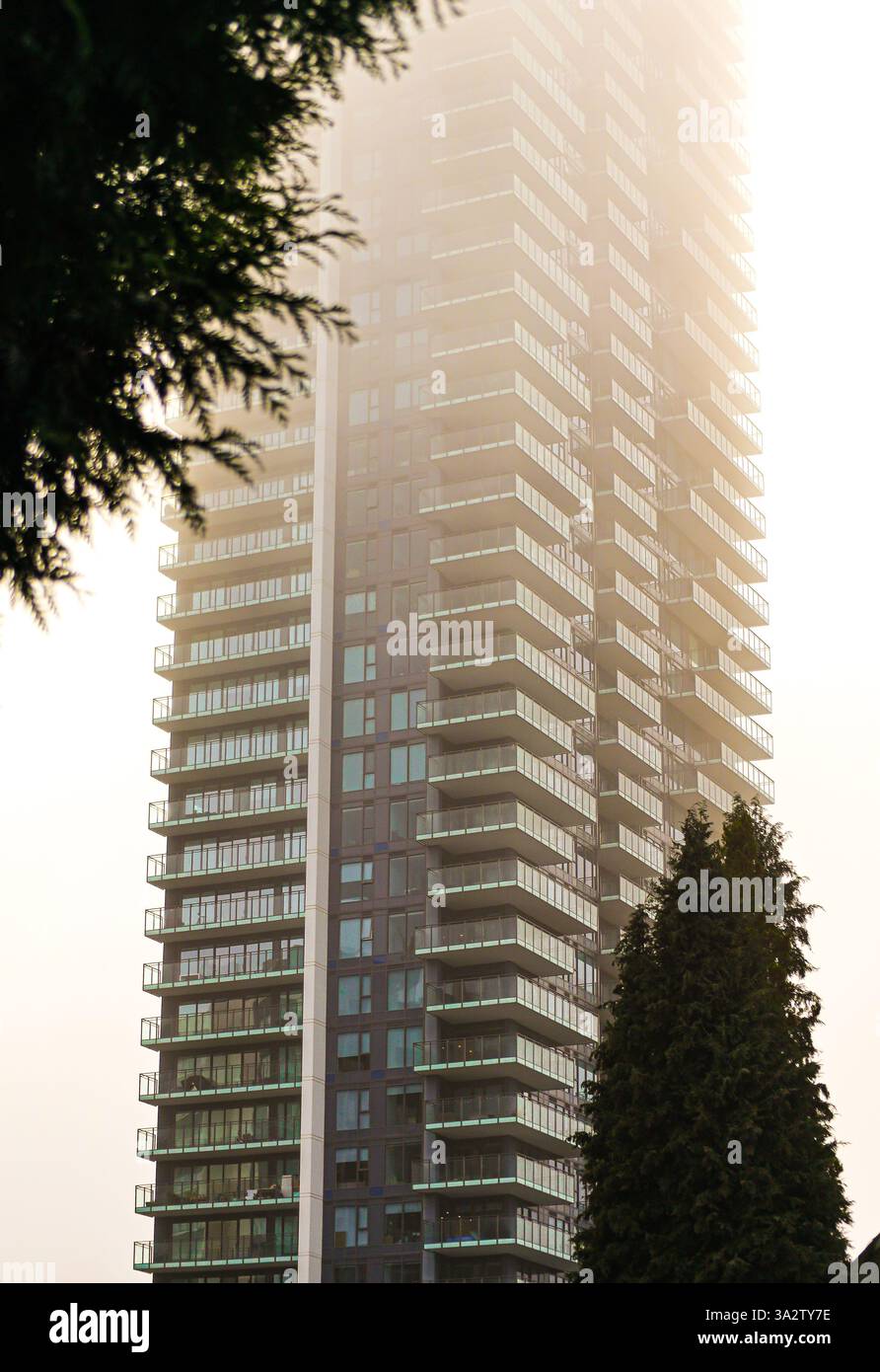 Modern high-rise living with stunning city views Stock Photo - Alamy