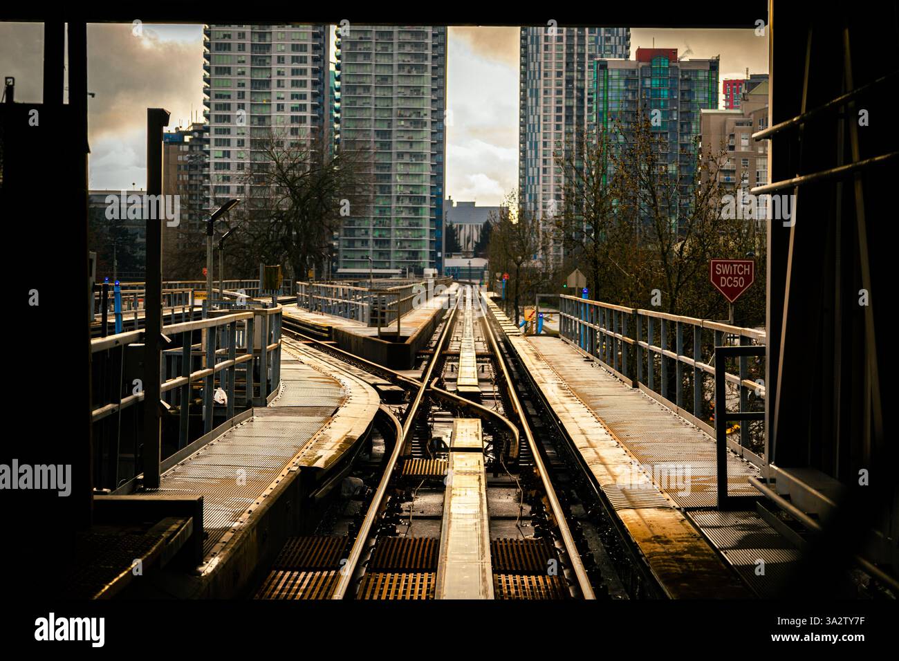 Seamless city connections through modern railways Stock Photo - Alamy