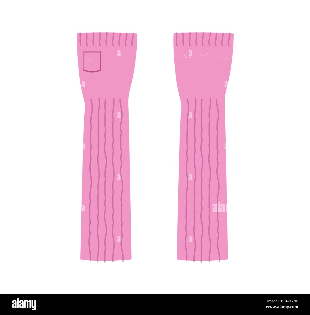 Gloves Fingerless Knit Wool Three-Quarter length purple cartoon Fashion ...