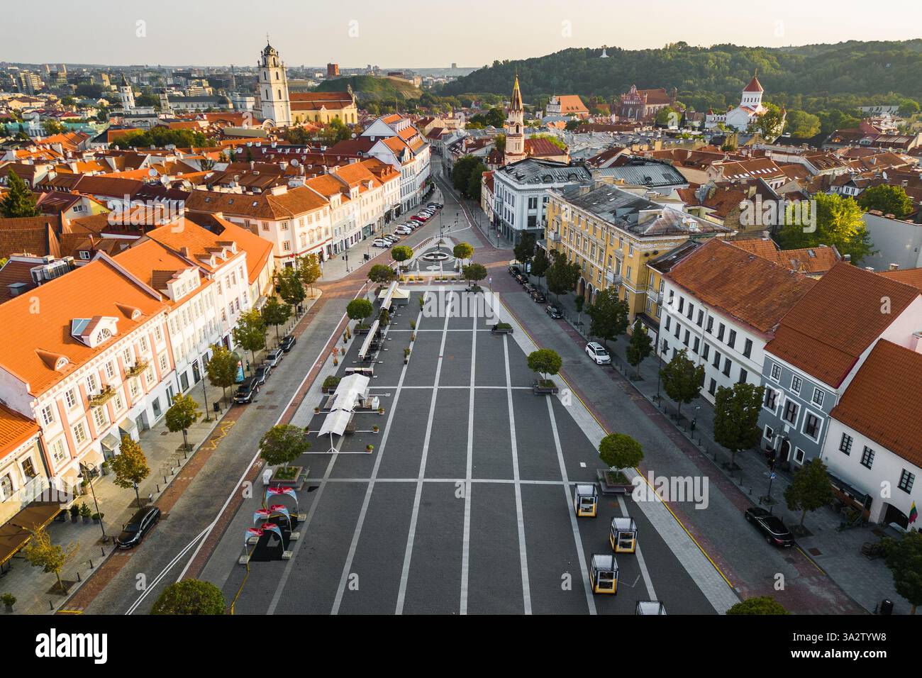 Aerial View of Town Hall Square in Vilnius City Stock Photo - Alamy