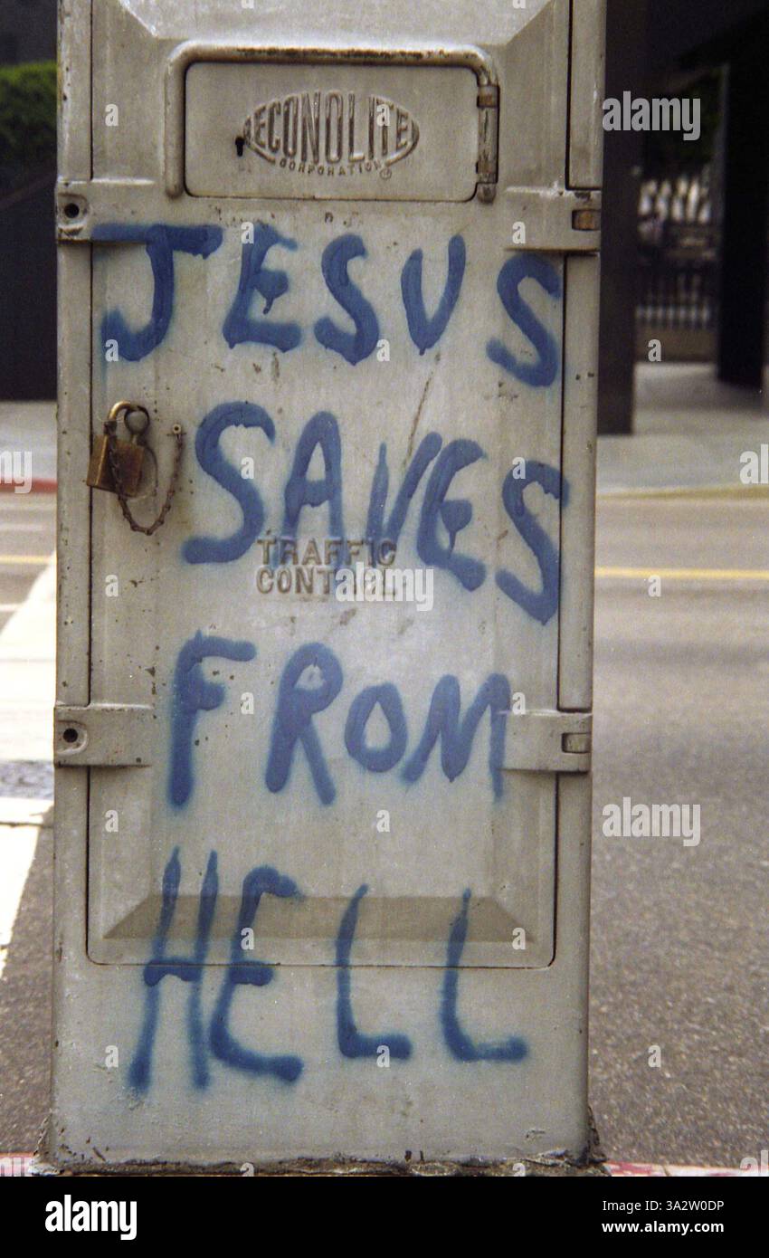 Christian message spray- painted over private property in Los Angeles ...