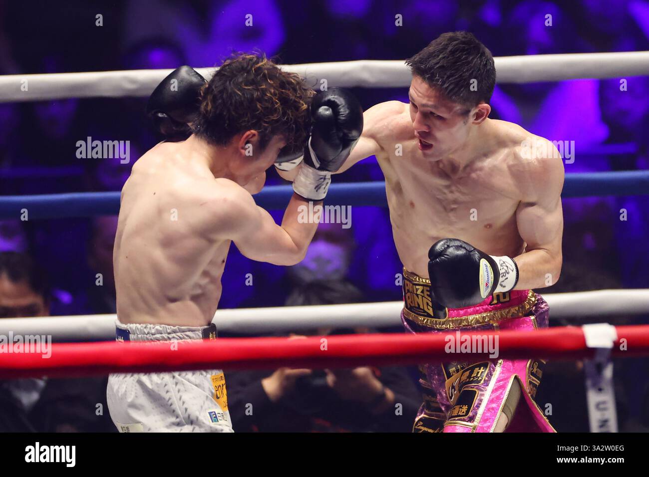 (L-R) Kenshiro Teraji, Seigo Yuri Akui (JPN), MARCH 13, 2025 - Boxing : WBC & WBA World ...