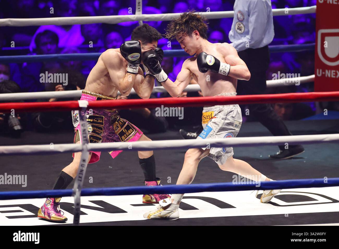(L-R) Seigo Yuri Akui, Kenshiro Teraji (JPN), MARCH 13, 2025 - Boxing ...