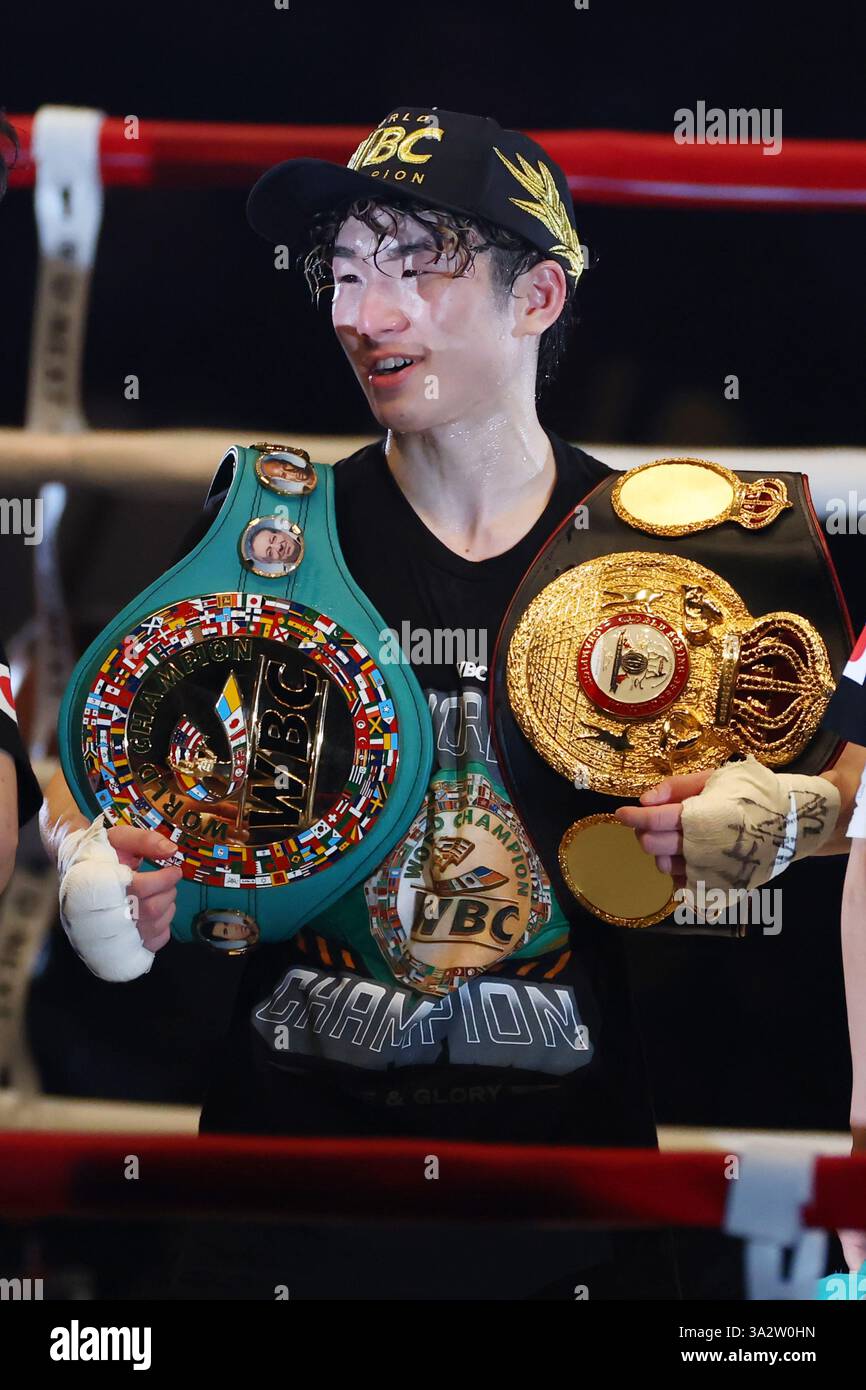 Tokyo, Japan. 13th Mar, 2025. Kenshiro Teraji (JPN) Boxing : WBC & WBA ...