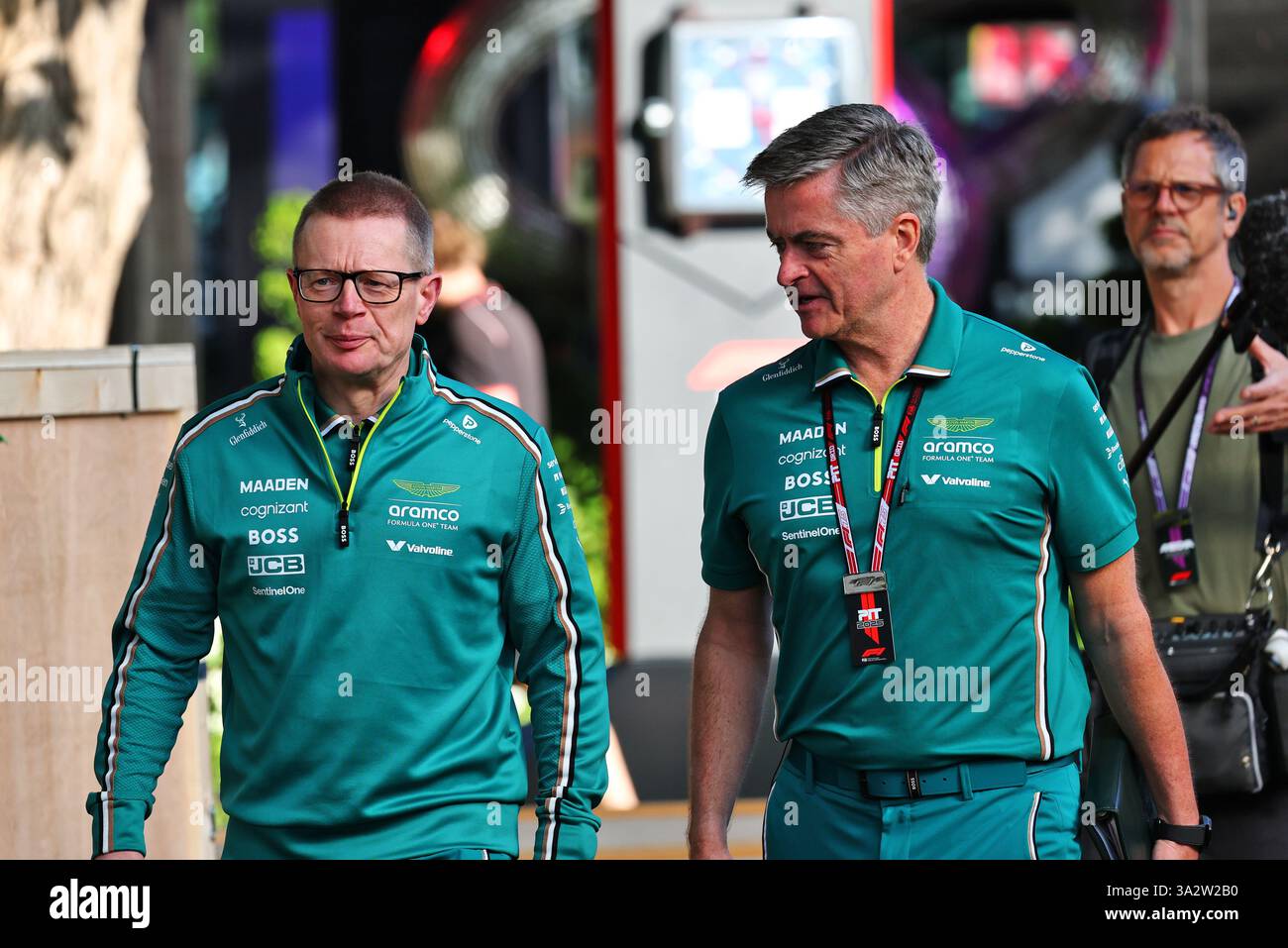 Melbourne, Australia. 14th Mar, 2025. (L to R): Andy Cowell (GBR) Aston ...