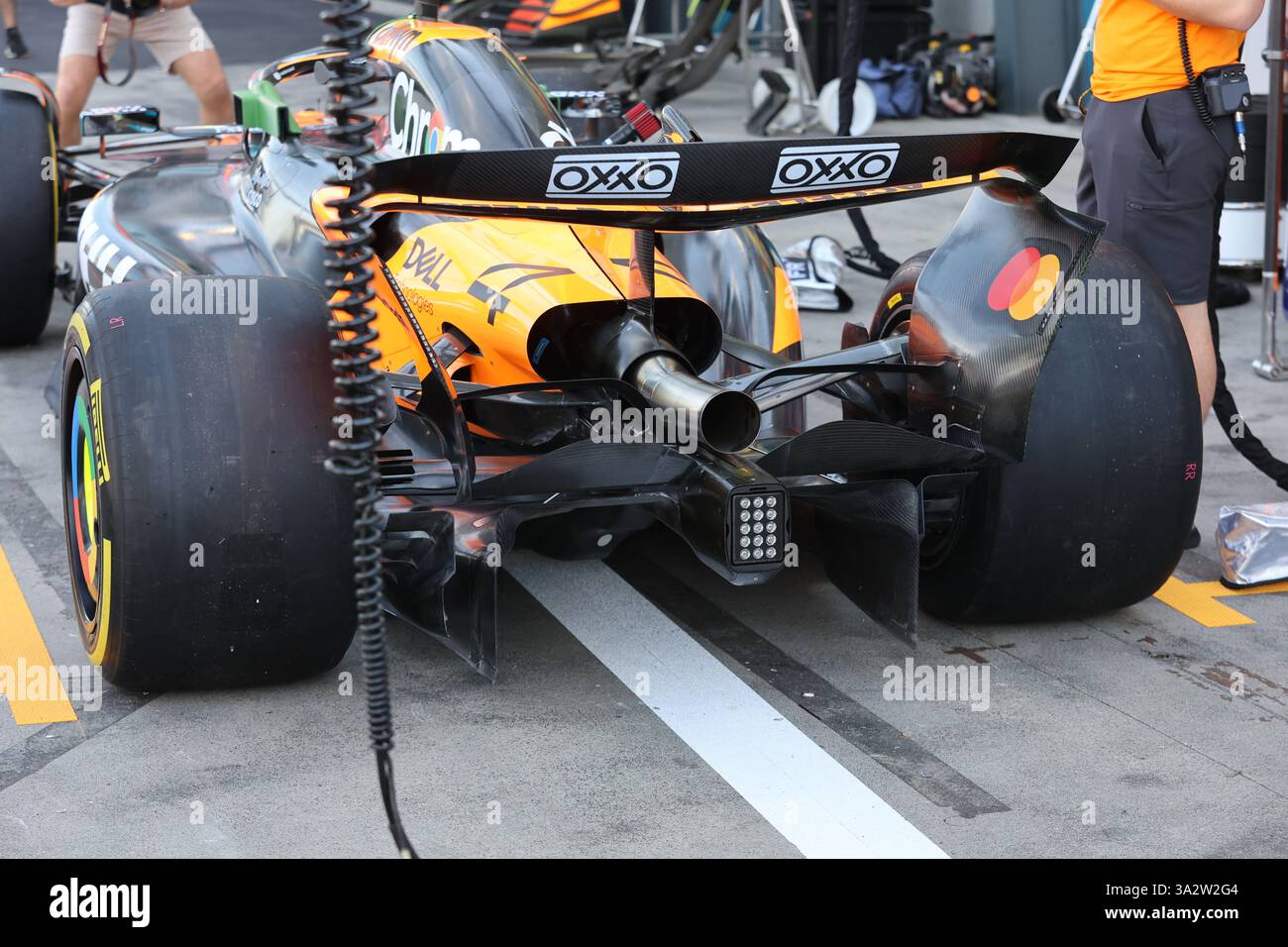 Melbourne, Australie. 14th Mar, 2025. McLaren F1 Team MCL39, mechanical detail beam wing during ...