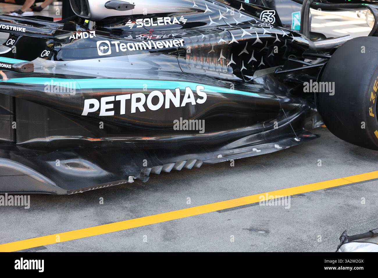 Melbourne, Australie. 14th Mar, 2025. Mercedes AMG F1 Team W16 ...