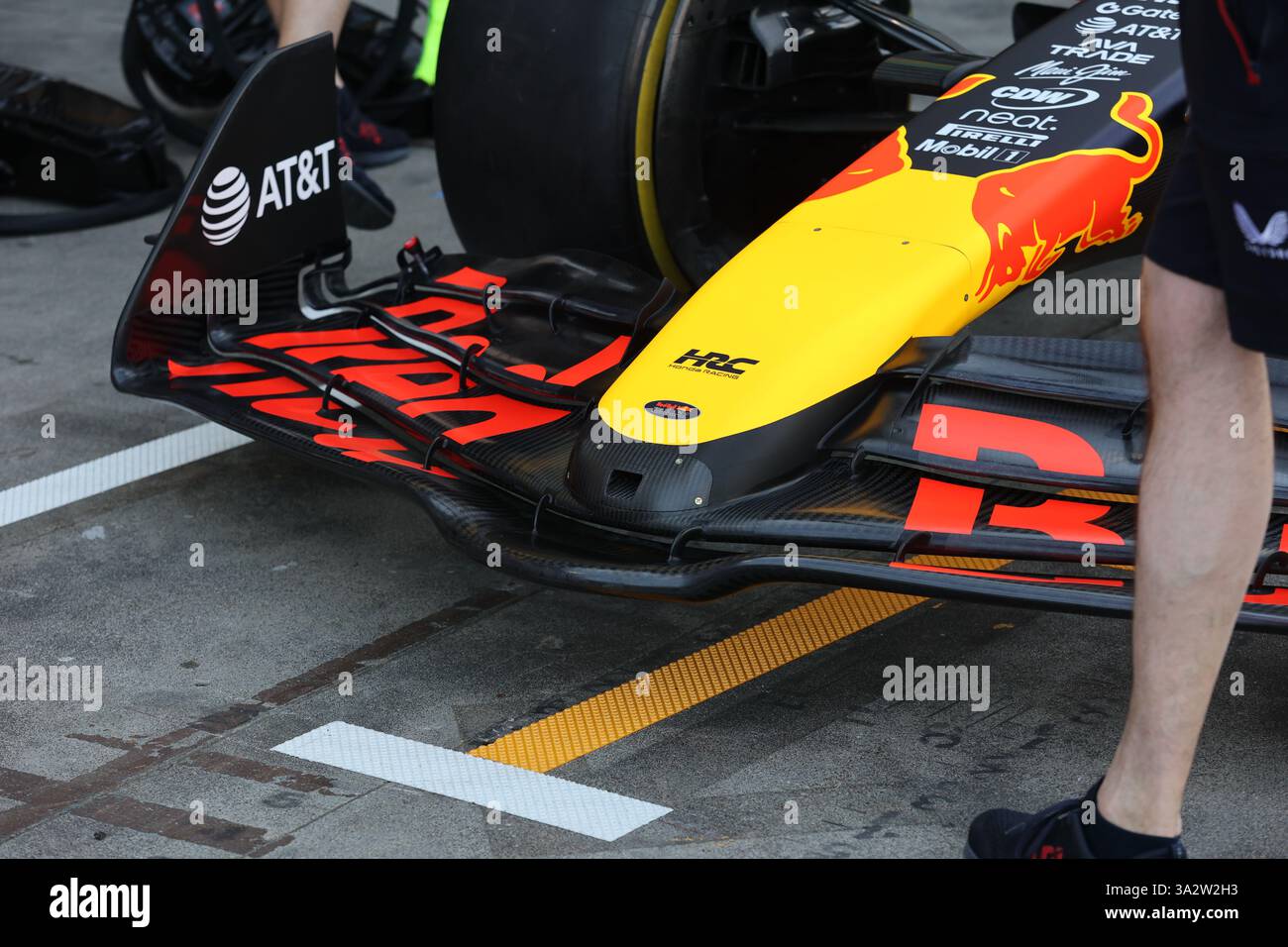 Red Bull Racing RB21, mechanical detail front wing during the Formula 1 ...
