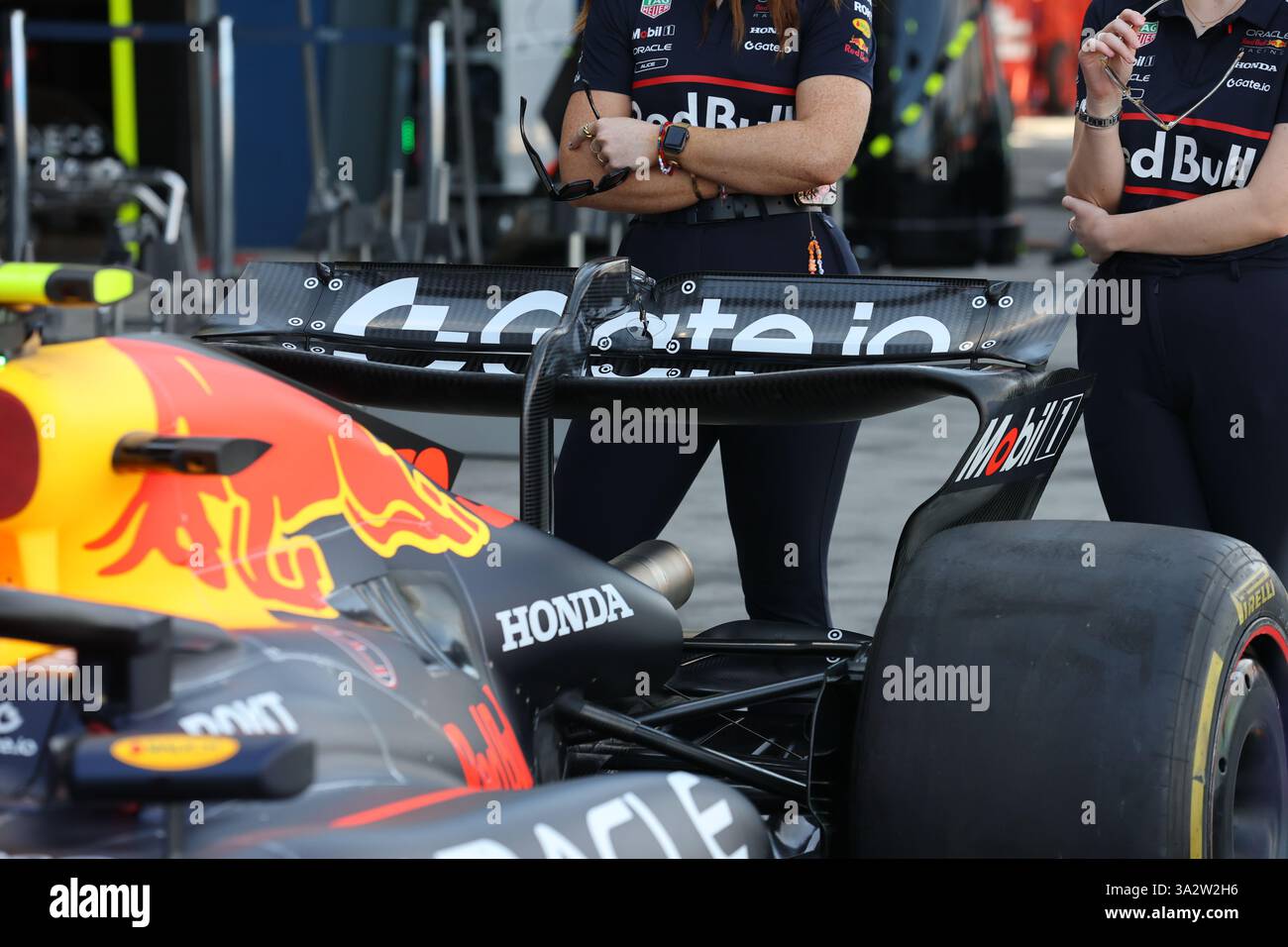 Red Bull Racing RB21, mechanical detail rear wing during the Formula 1 ...