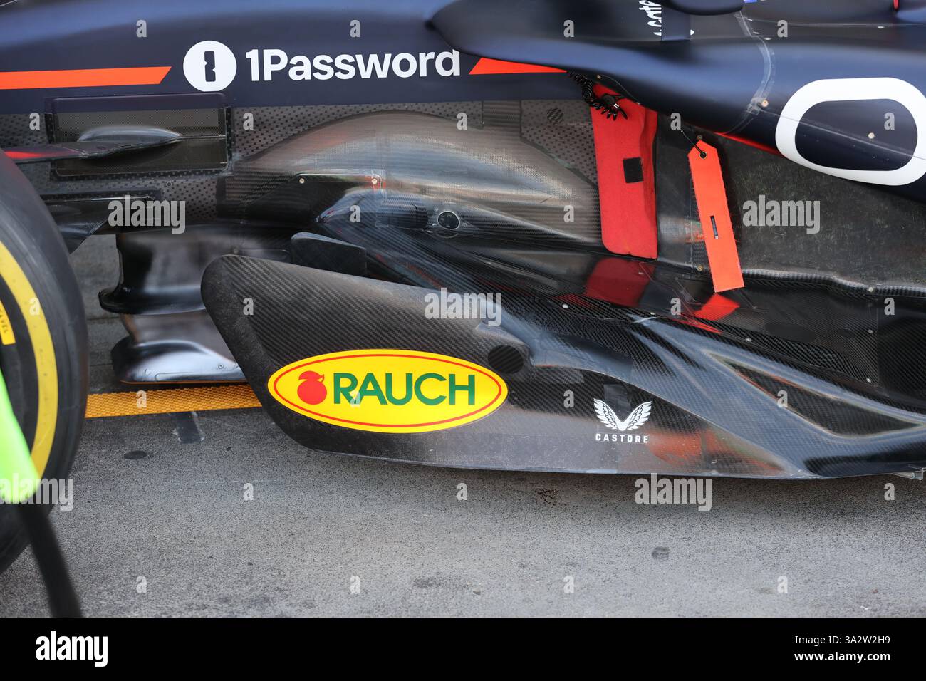 Red Bull Racing RB21, mechanical detail floor fence during the Formula ...