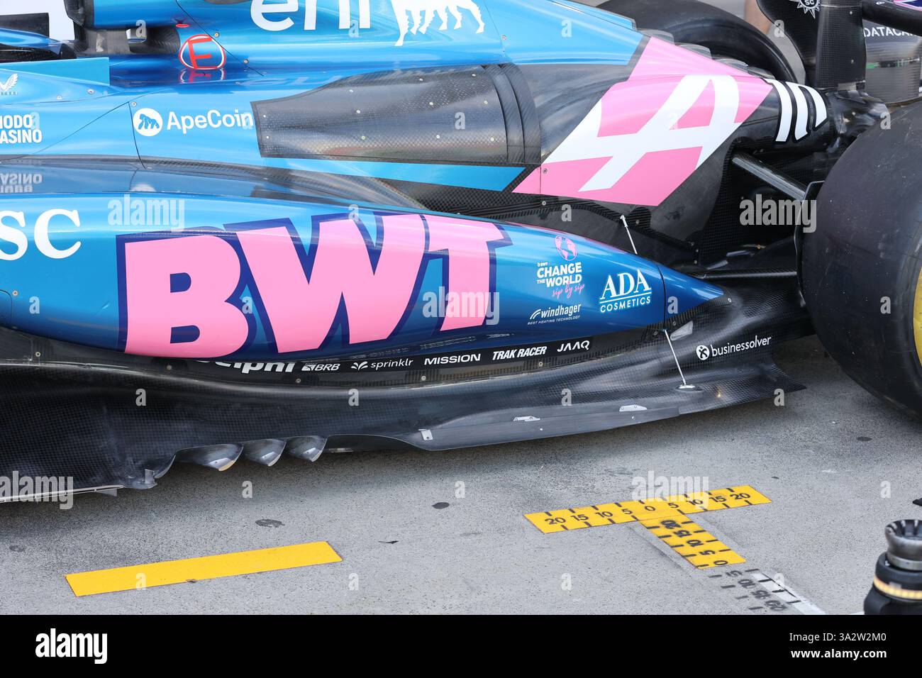 Alpine F1 Team A525, mechanical detail floor edge during the Formula 1 Louis Vuitton Australian ...