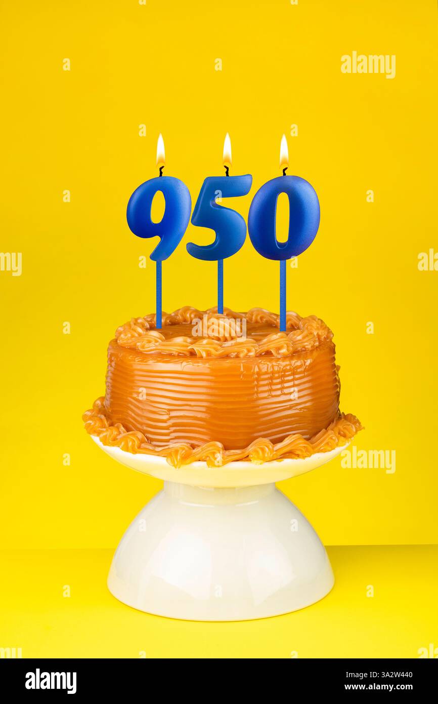 Number of followers or likes - Candle number 950 Stock Photo - Alamy
