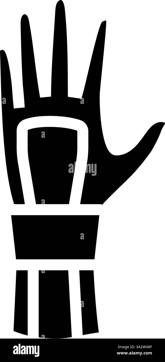 wrist kinesio tape glyph icon vector illustration Stock Vector Image ...