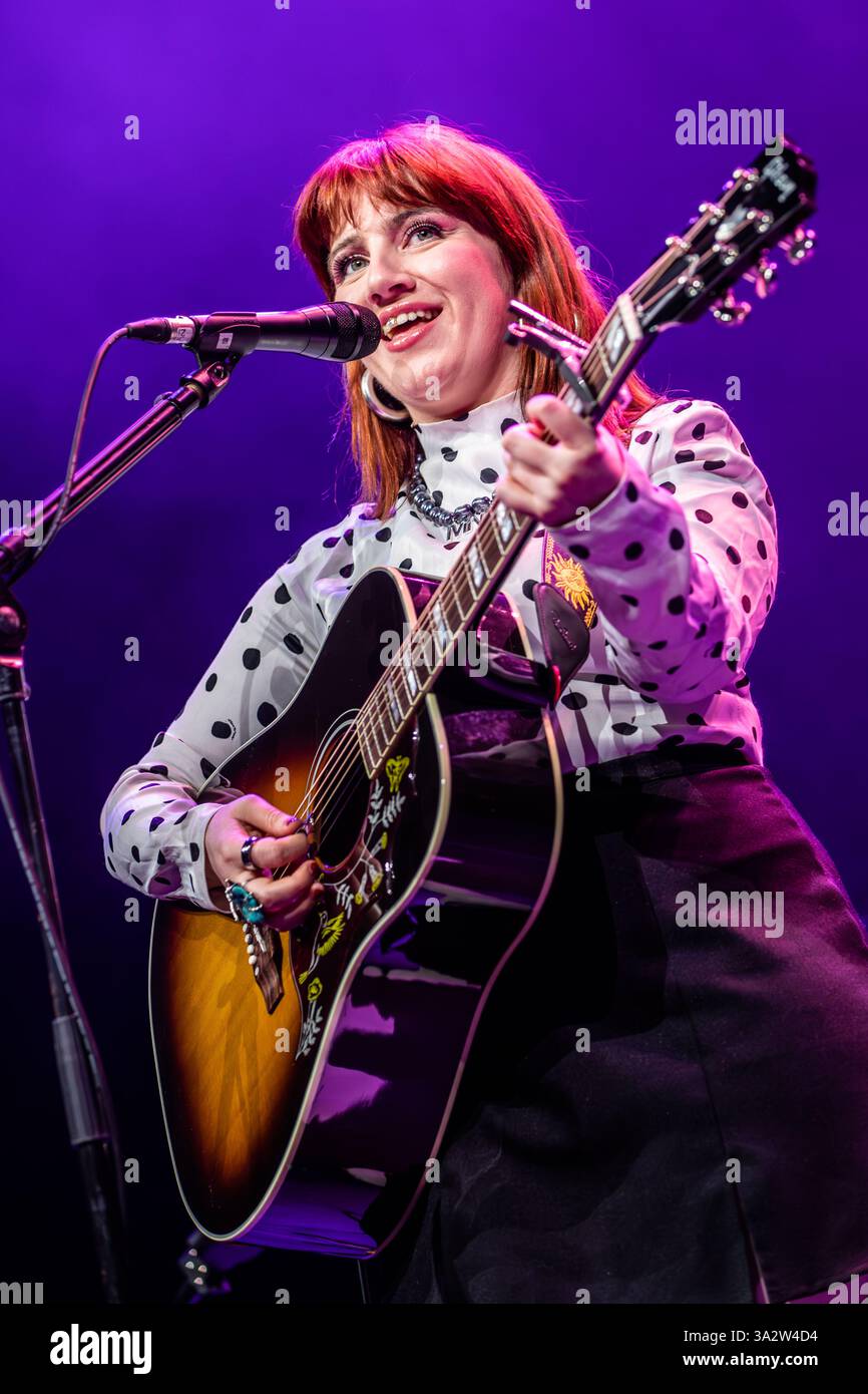 Bergamo Italy. 13th mar 2025. The Irish singer-songwriter Ciara Mary ...