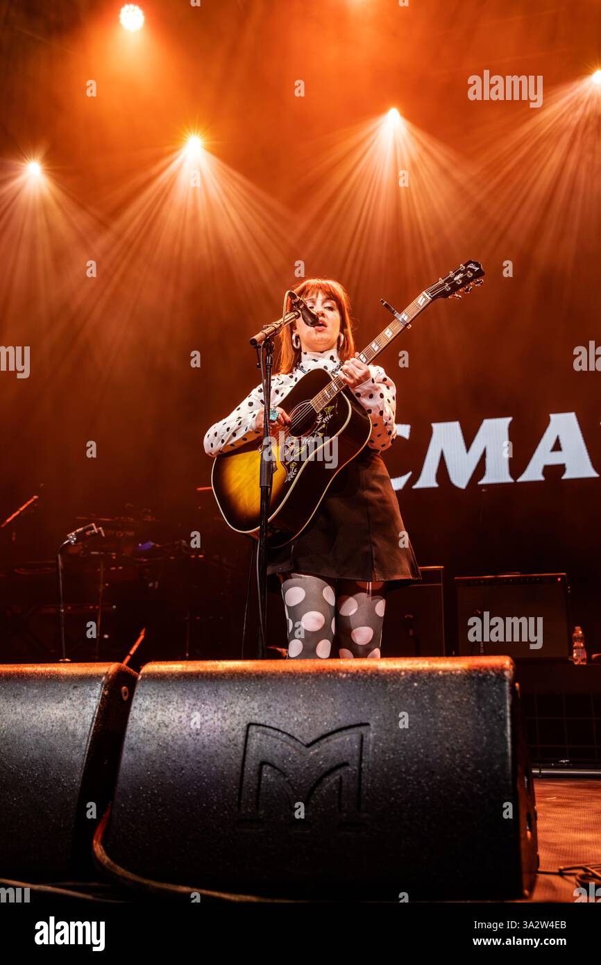 Bergamo Italy. 13th mar 2025. The Irish singer-songwriter Ciara Mary ...
