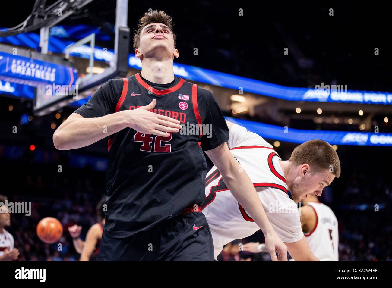 March 13, 2025: Stanford Cardinal forward Maxime Raynaud (42 ...
